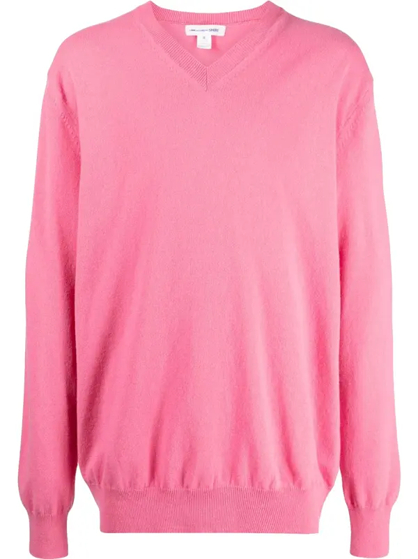 Comme Des Garçons Long-sleeve Wool Jumper - Pink