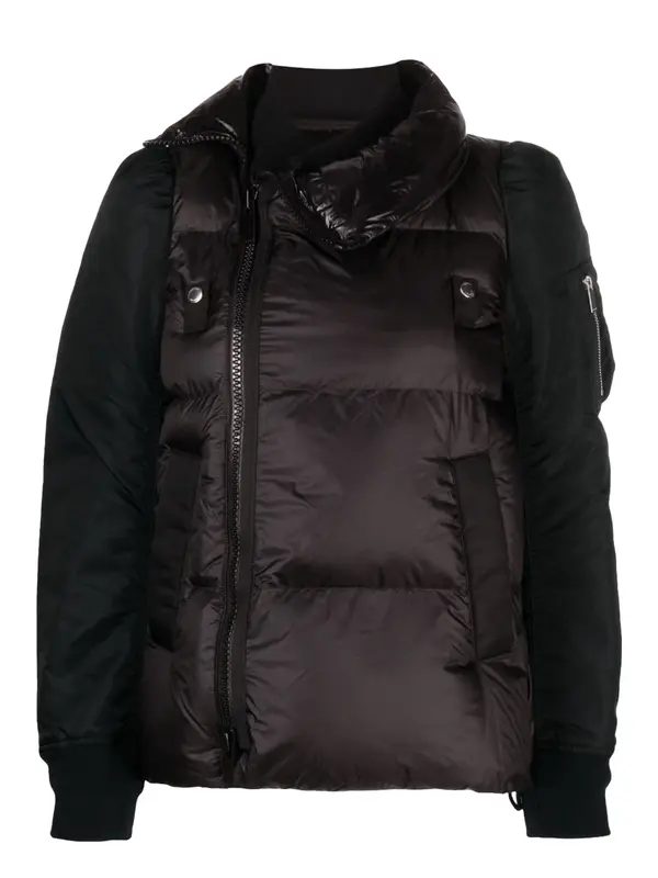 Sacai Zip-up Puffer Jacket - Black