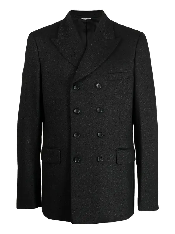 Comme Des Garçons Textured-finish Blazer - Black