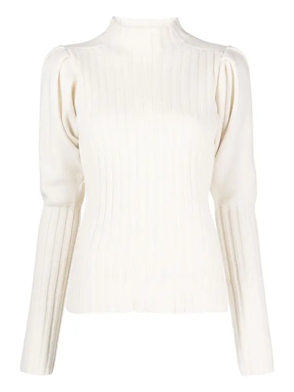Chloé Ribbed-knit Cashmere Jumper - Neutrals