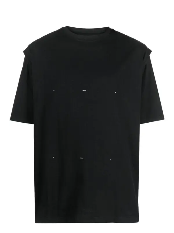 HELIOT EMIL Outline Logo Cotton T-shirt - Black