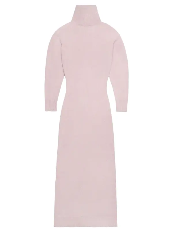 Ami Elbow-patch Knitted Maxi Dress - Pink