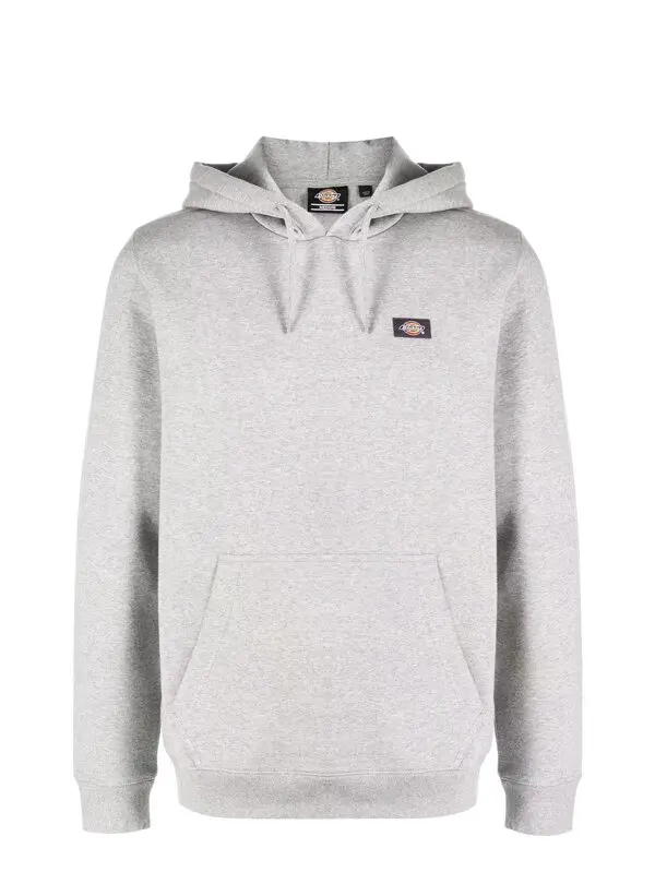 Dickies Logo-patch Long-sleeve Hoodie - Grey