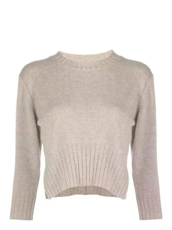 Loulou De Saison Mora Side-slit Cashmere Jumper - Neutrals