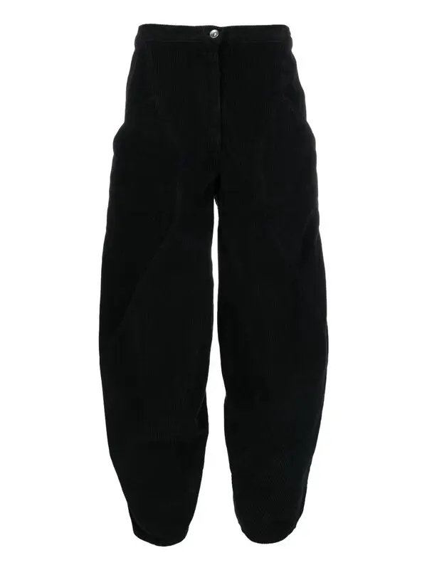 Henrik Vibskov Digi Cropped Corduroy Trousers - Black