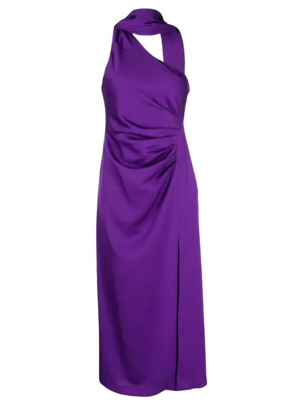 Misha Collection Estra Scarf-detail Dress - Purple