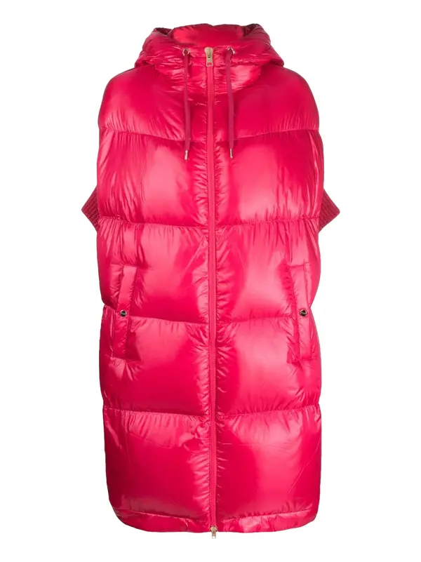 Herno Hooded Sleeveless Down Coat - Pink
