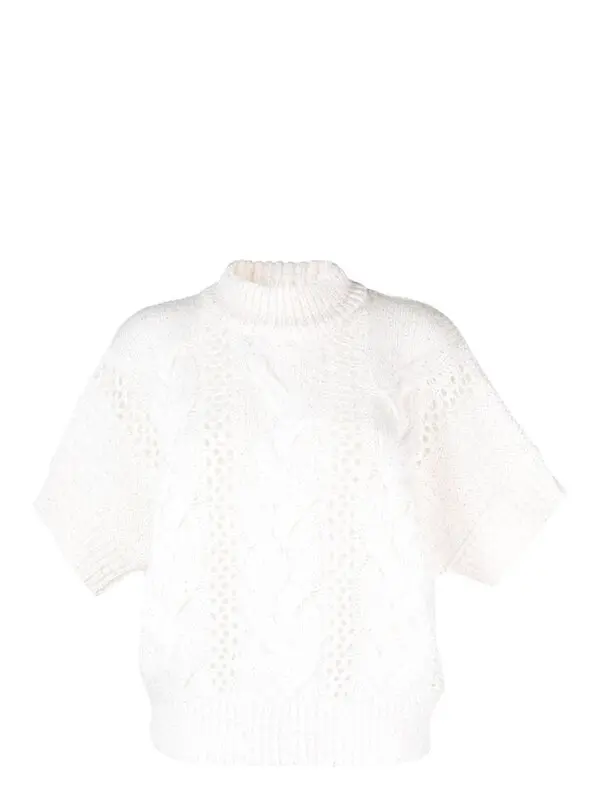 Peserico Open-knit Short-sleeve Jumper - Neutrals