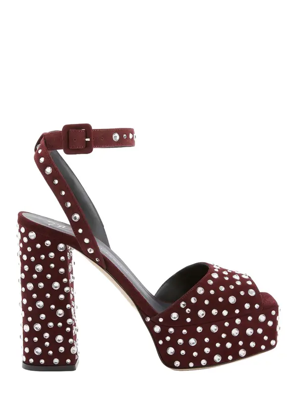 GIUSEPPE ZANOTTI 120mm Betty Sparkle Sandals - Red