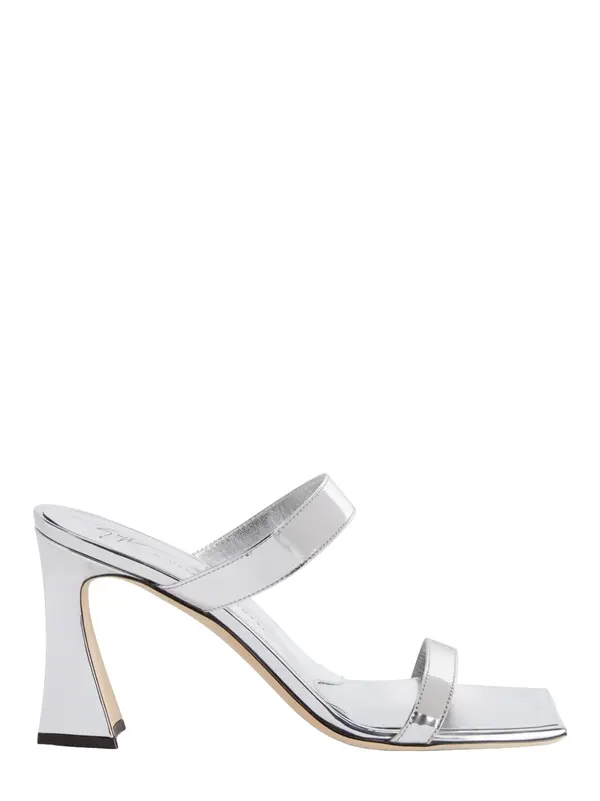 GIUSEPPE ZANOTTI 85mm Flaminia Double-strap Mules - Silver