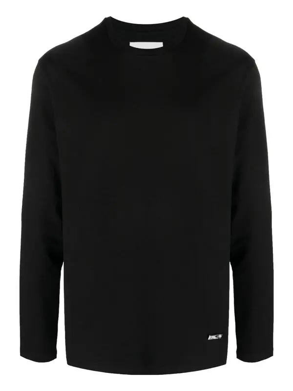 JIL SANDER Long-sleeved Cotton T-shirt - Black