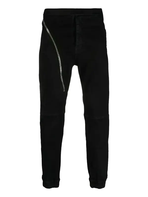 Rick Owens Aircut Decorative-zip Skinny Joggers - Black