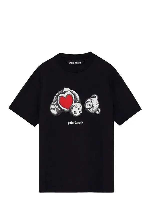Palm Angels Bear In Love Classic Tee /white - Black