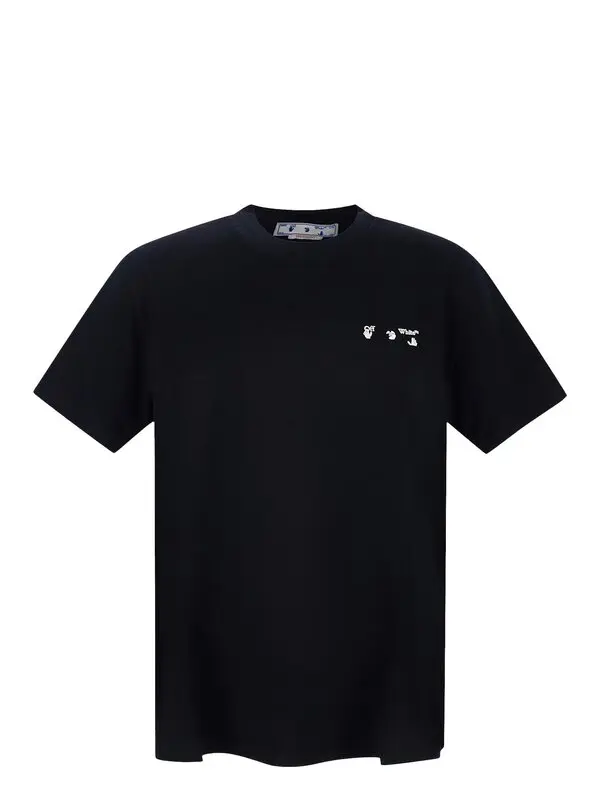 Off-White Ow Logo Slim Short-sleeve Tee /white - Black