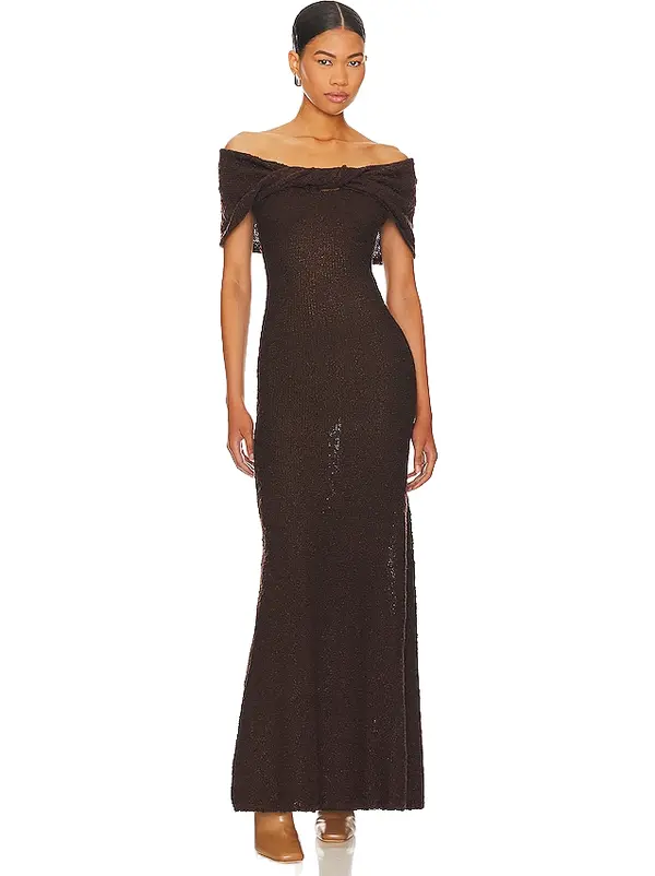 Lpa Caley Maxi Dress - Dark Brown