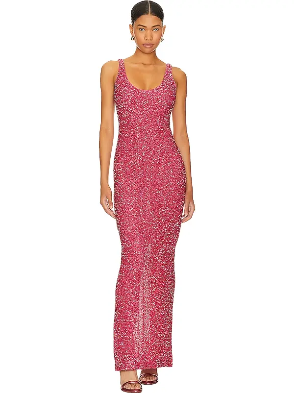 Nbd Janhvi Maxi Dress - Hot Pink