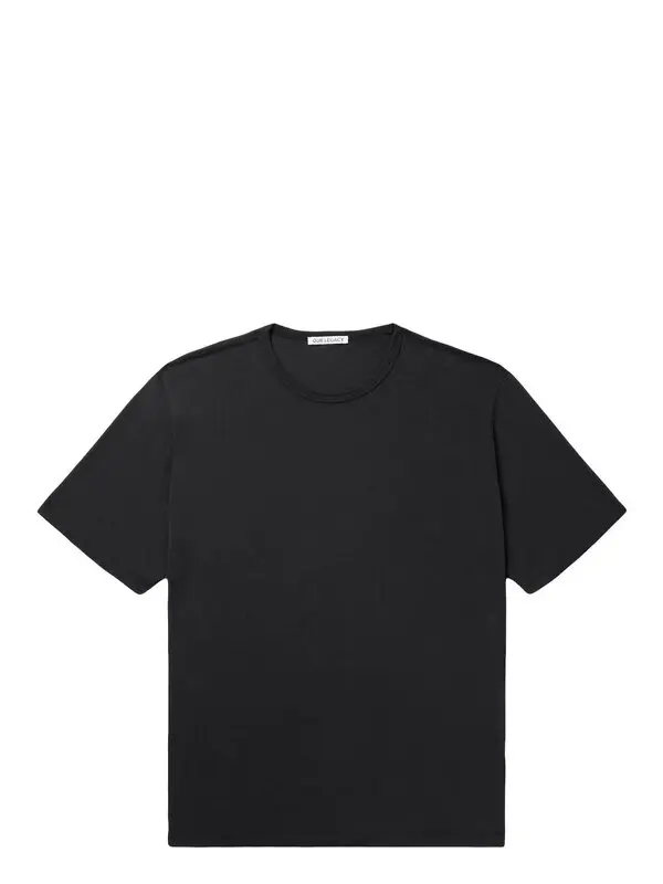Our Legacy New Box Cotton-jersey T-shirt - Black