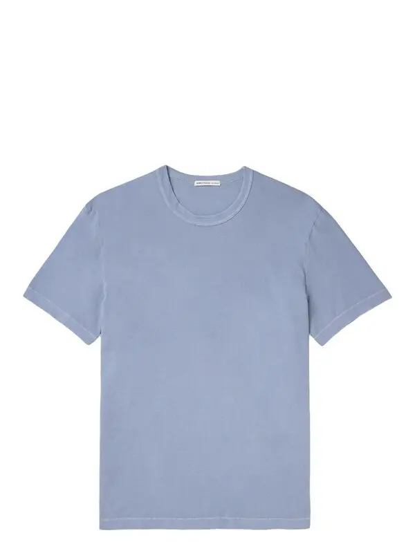 JAMES PERSE Combed Cotton-jersey T-shirt - Blue
