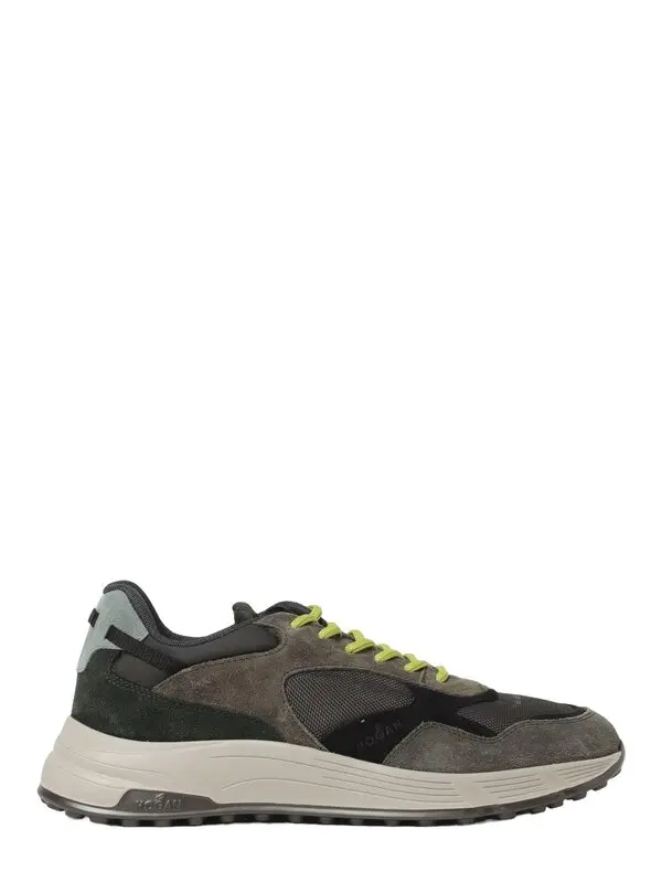 Hogan Hyperlight Leather And Mesh Sneakers - Black