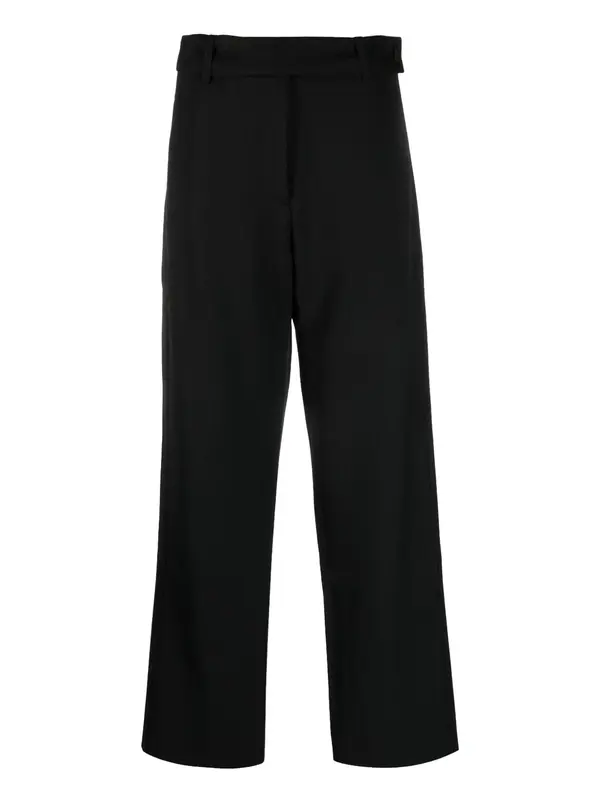 Studio Nicholson Virgin Wool Wide-leg Trousers - Black
