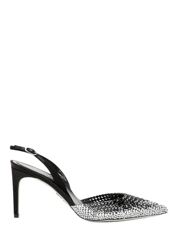 Rene Caovilla Jackie 70mm Crystal-embellished Pumps - Black