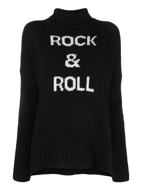 Zadig&Voltaire Intarsia-knit Merino Wool Jumper - Black