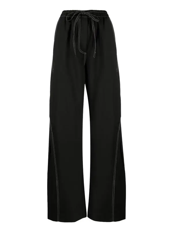 REJINA PYO Una Wide-leg Trousers - Black