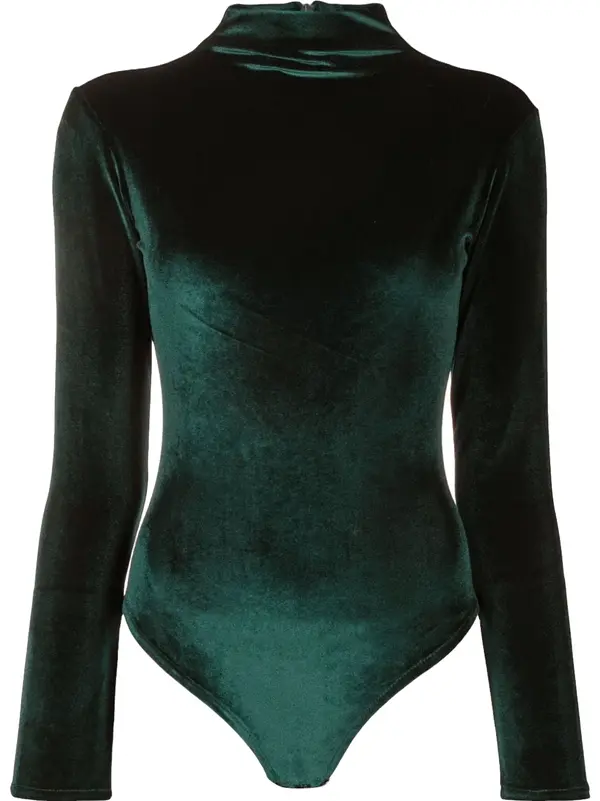 ATU BODY COUTURE Velvet Bodysuit - Green