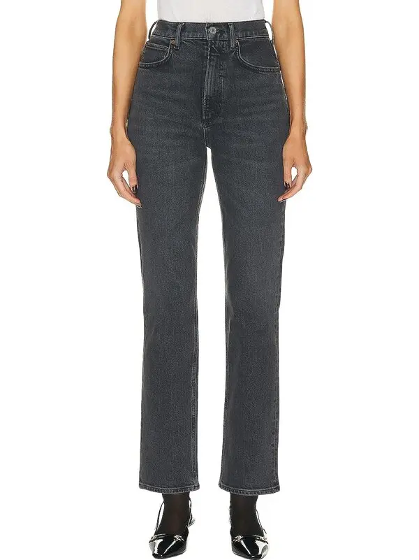 AGOLDE High-rise Stovepipe Jeans - Metal