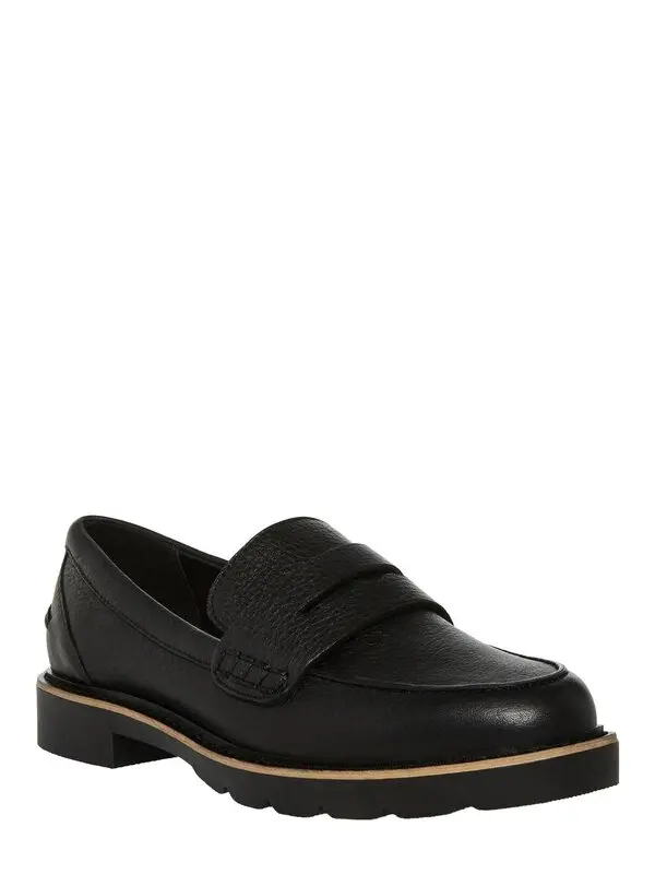 Blondo Waterproof Leather Loafer - Black Leather