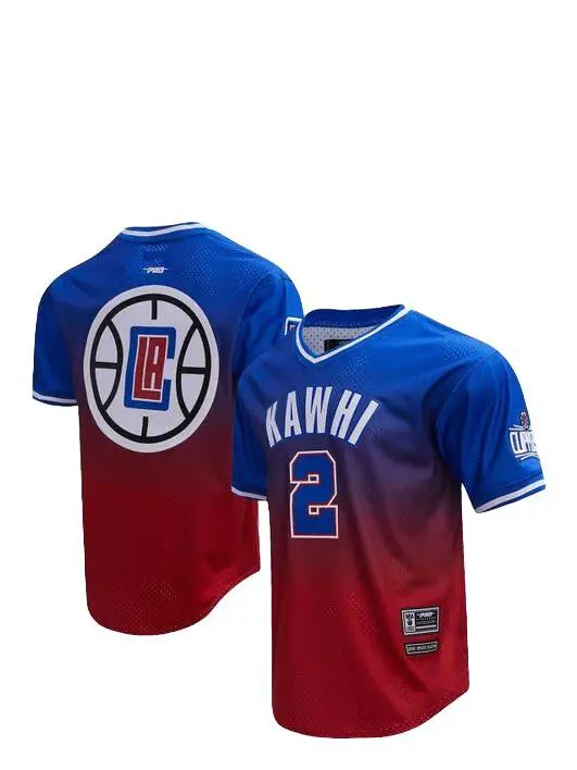 PRO STANDARD Post Kawhi Leonard /red La Clippers Ombre Name & Number T-shirt - Royal