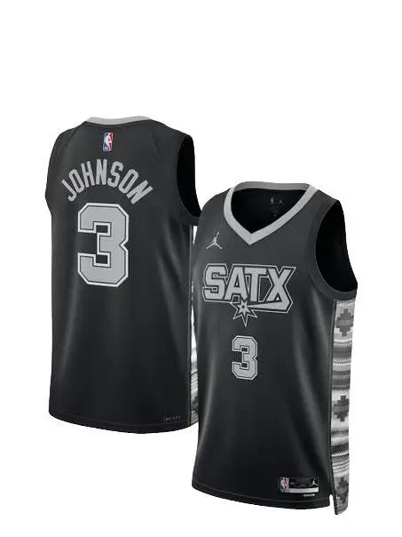 JORDAN BRAND Keldon Johnson San Antonio Spurs Statement Edition Swingman Jersey - Black