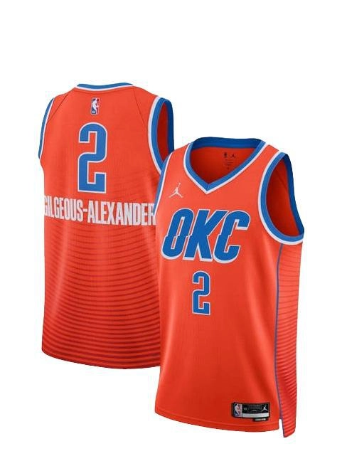 JORDAN BRAND Shai Gilgeous-alexander Oklahoma City Thunder Swingman Statement Edition Jersey - Orange