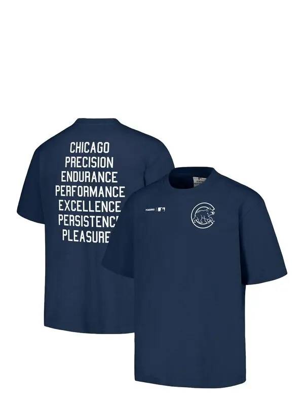PLEASURES Chicago Cubs Precision T-shirt - Navy
