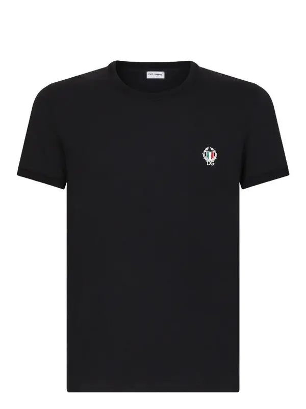 Dolce & Gabbana Cotton Crewneck T-shirt - Black