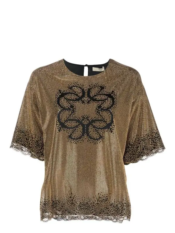 Elie Saab Embellished T-shirt - Yellow