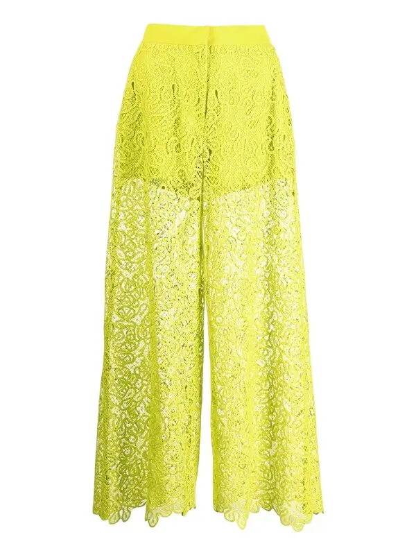 Elie Saab Macramé Wide-leg Trousers - Green