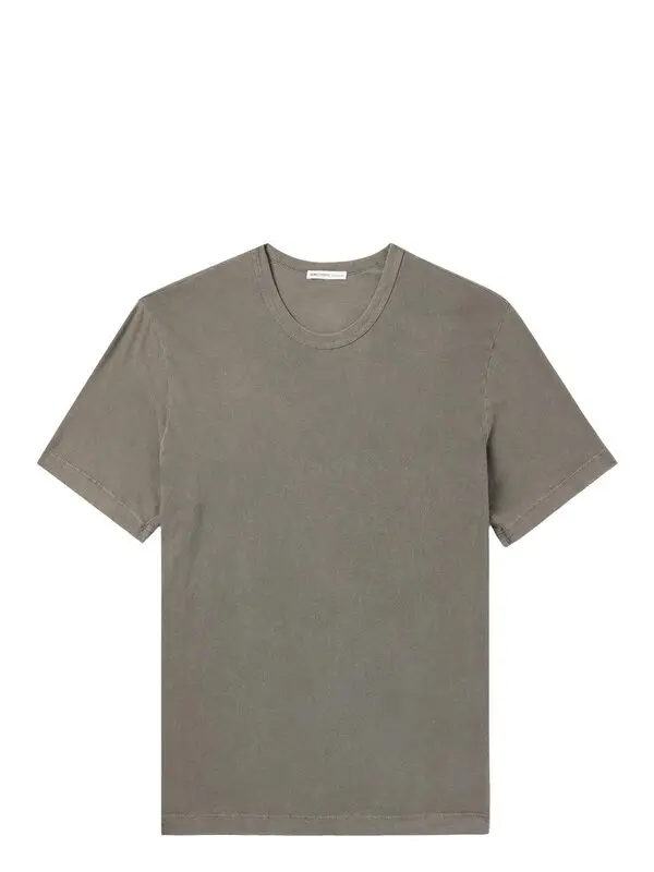 JAMES PERSE Combed Cotton-jersey T-shirt - Green