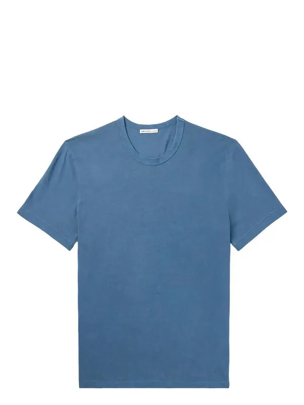 JAMES PERSE Combed Cotton-jersey T-shirt - Blue
