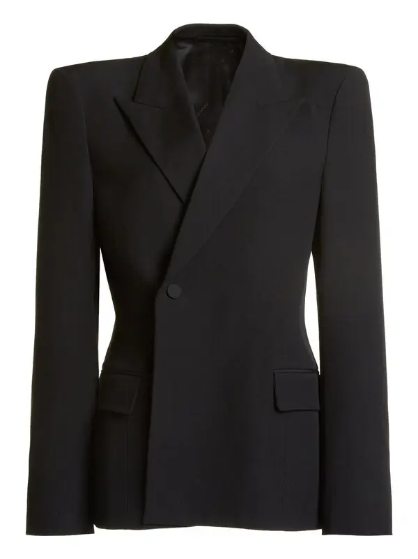 Balenciaga Tailored Twill Blazer Jacket - Black