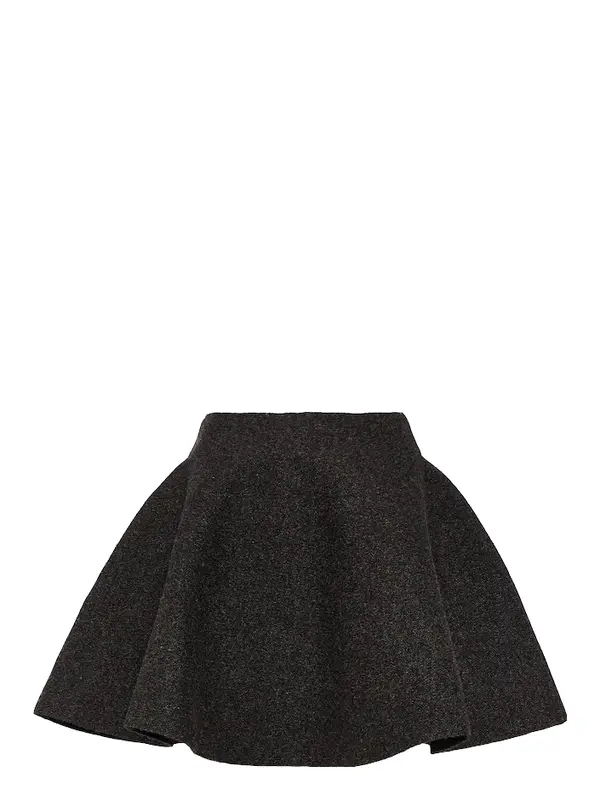 Alaïa Wool-blend Miniskirt - Grey