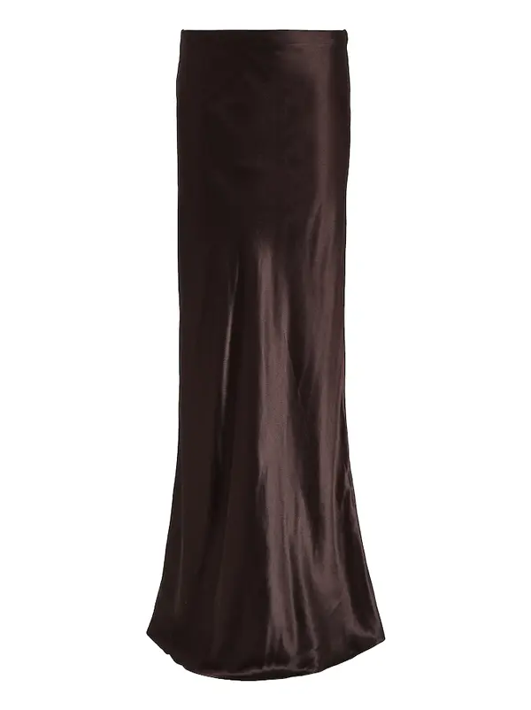 ANN DEMEULEMEESTER Satin Maxi Skirt - Purple