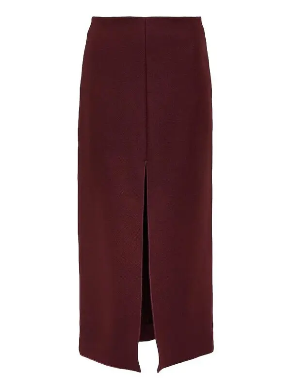 PATOU Front-slit Midi Skirt - Red