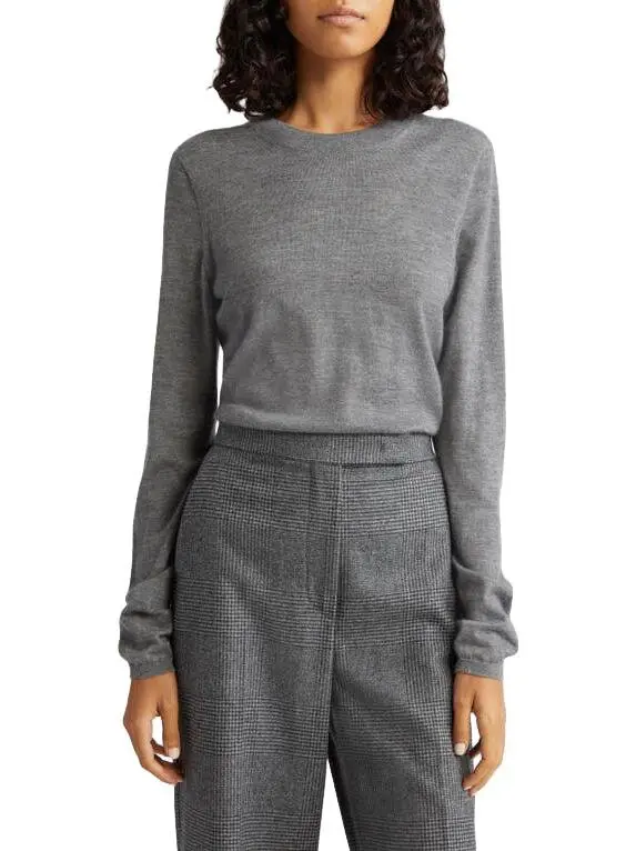 Max Mara Casarsa Cashmere Crewneck Sweater - Dark Grey