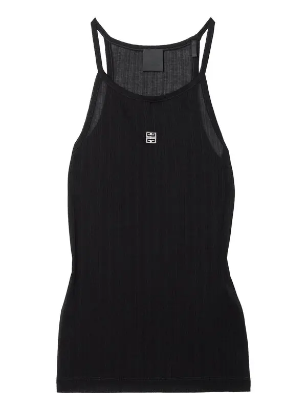 Givenchy Embellished Ribbed Tank - Black