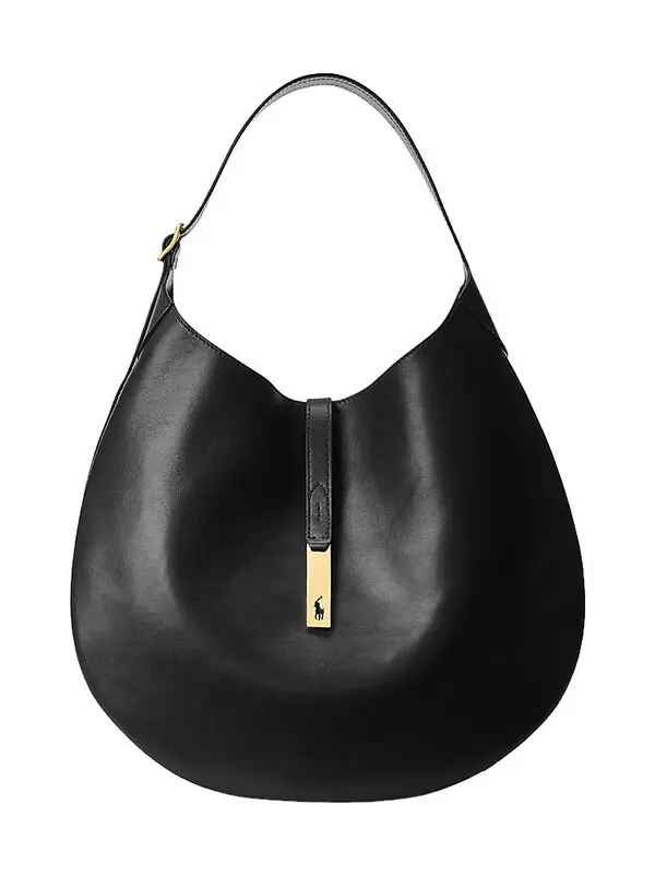 Polo Ralph Lauren Polo Id Large Hobo Shoulder Bag - Black