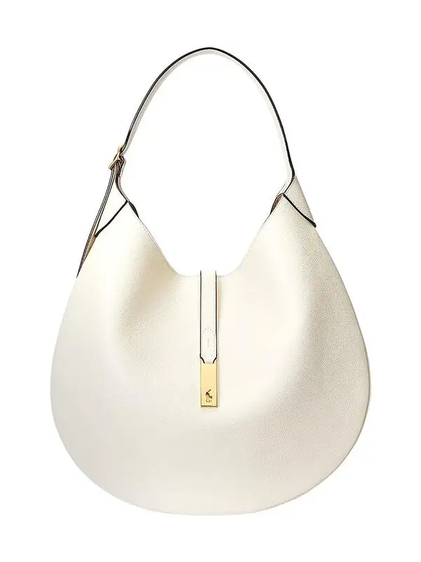 Polo Ralph Lauren Polo Id Large Hobo Shoulder Bag - Ivory