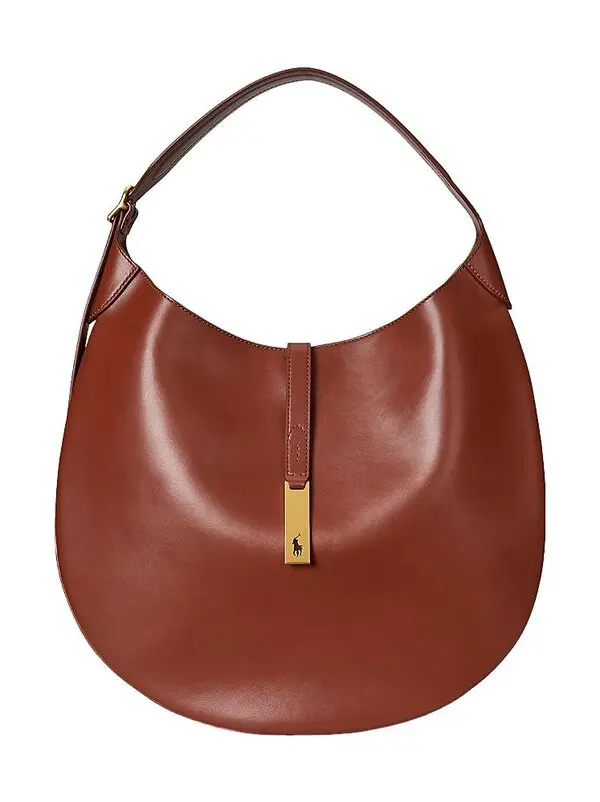 Polo Ralph Lauren Polo Id Large Hobo Shoulder Bag - Red