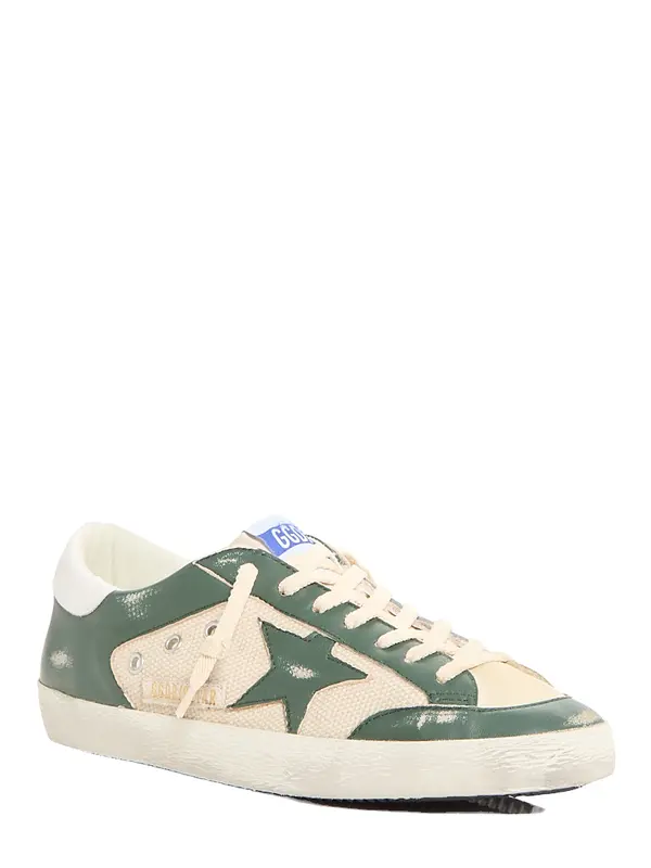 Golden Goose Super-star Low Top Sneakers - White/green