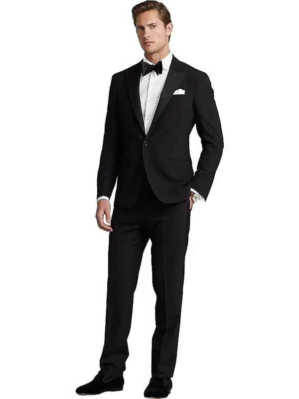 Polo Ralph Lauren Barathea Peak Lapel Slim Fit Tuxedo - Black
